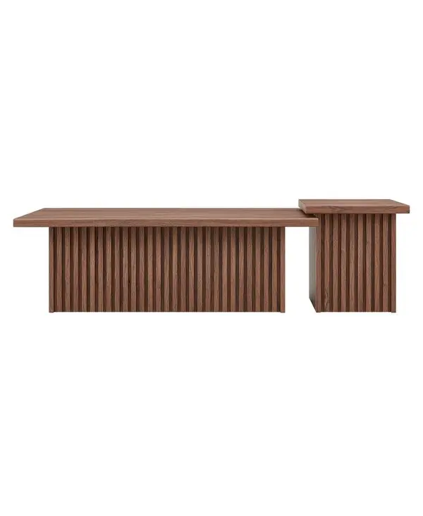 MODWAY Render Nesting Coffee Tables, Set Of 2 - Walnut