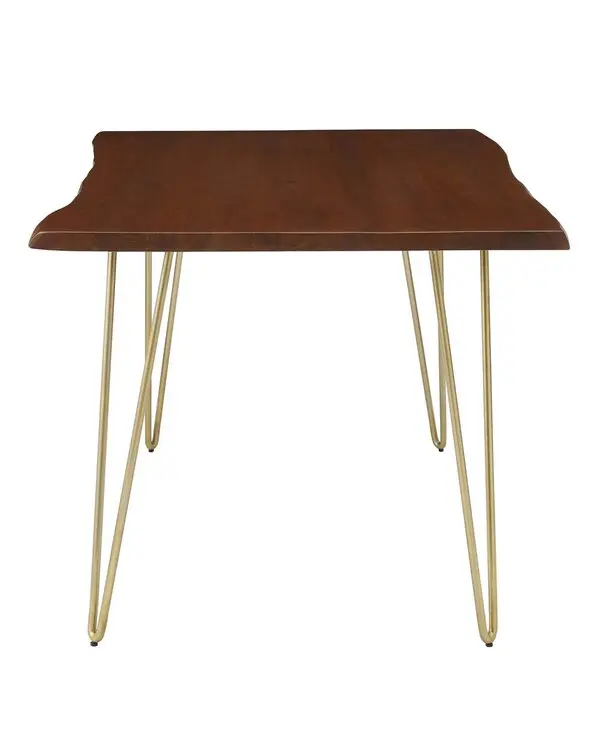 MODWAY Ardor 60 Live Edge Acacia Wood Acacia Wood Dining Table - Gold Walnut