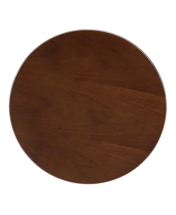 MODWAY Lippa Round Wood Side Table - Black Walnut