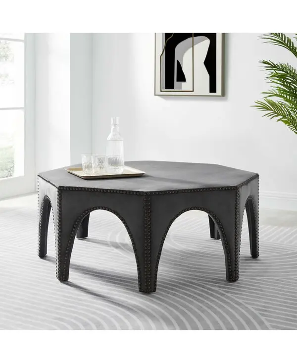 MODWAY Victory Performance Velvet Ottoman - Gray