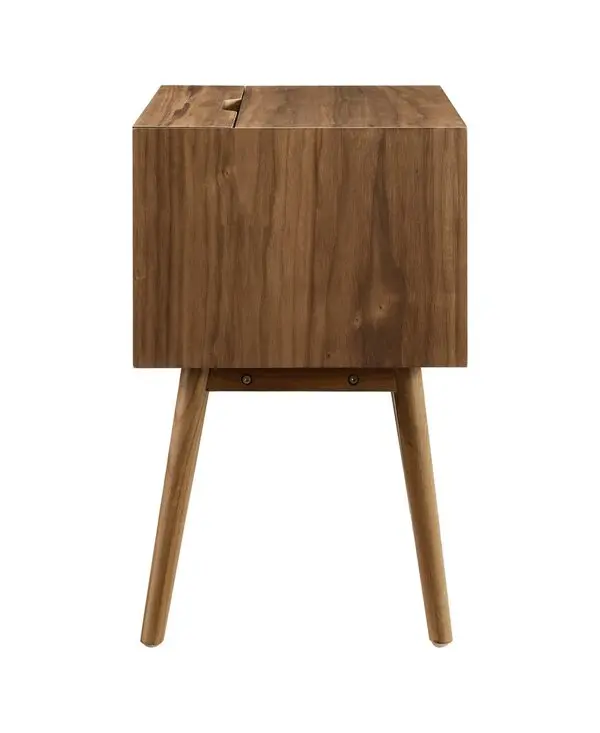 MODWAY Ember Wood Nightstand With Usb Ports