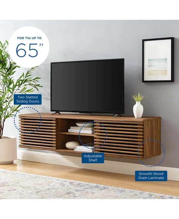 MODWAY Render 60 Wall-mount Media Console Tv Stand