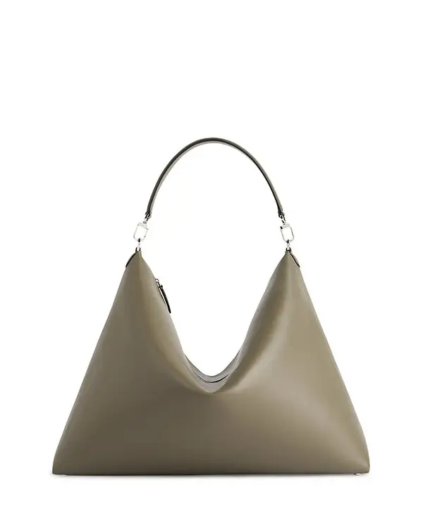 TOTEME Bevel Grained Leather Shoulder Bag - Taupe
