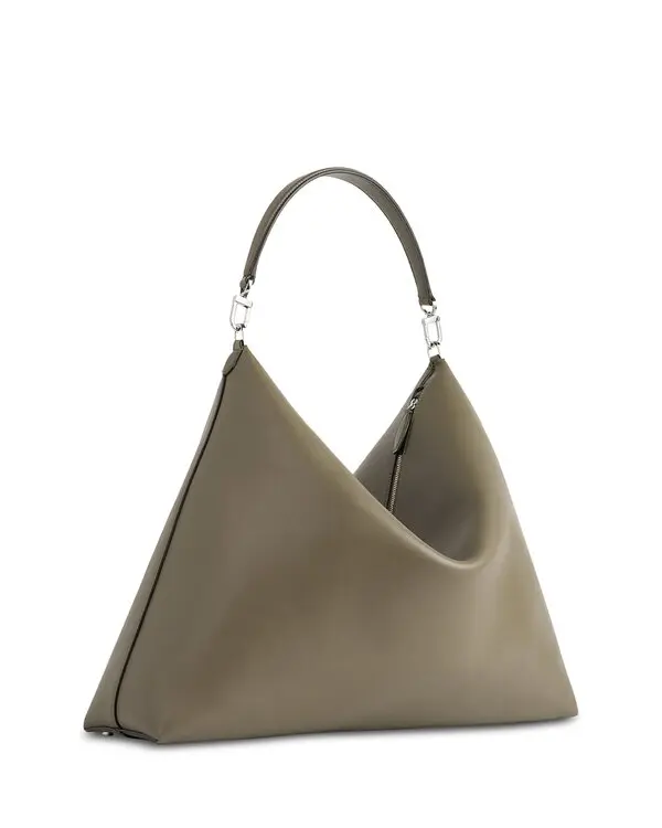 TOTEME Bevel Grained Leather Shoulder Bag - Taupe