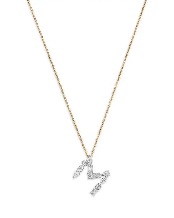 Bloomingdale'S Luxe Collection Diamond Initial Pendant Necklace - M