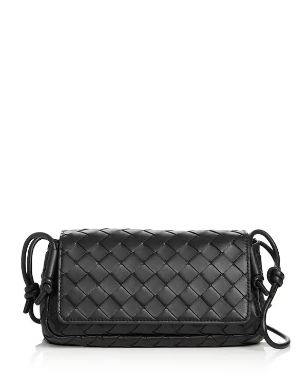Bottega Veneta Notturno Intrecciato Leather Pouch - Fondant