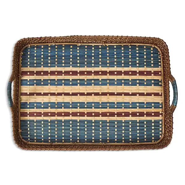 JULISKA Danish Stripe 18 Tray - Navy
