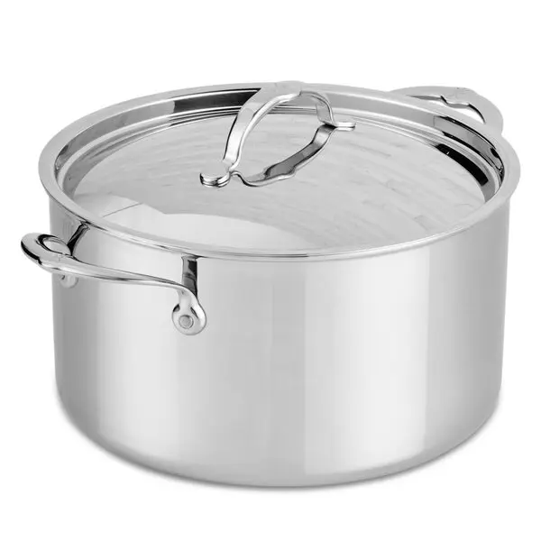 HESTAN Probond Luxe 8 Quart Professional Clad Stainless Steel Stockpot With Lid