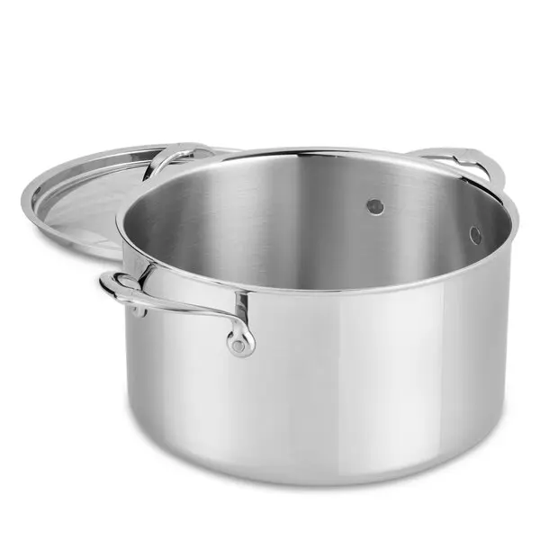 HESTAN Probond Luxe 8 Quart Professional Clad Stainless Steel Stockpot With Lid