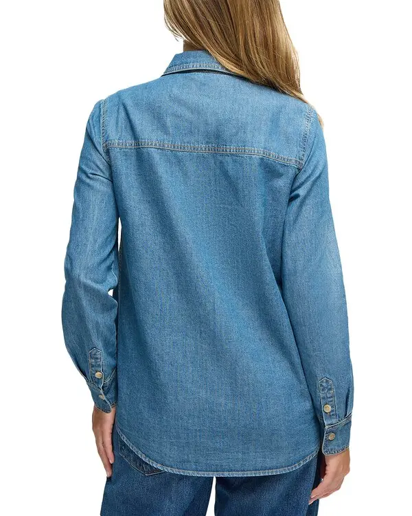 INGRID & ISABEL Button Down Denim Maternity Shirt