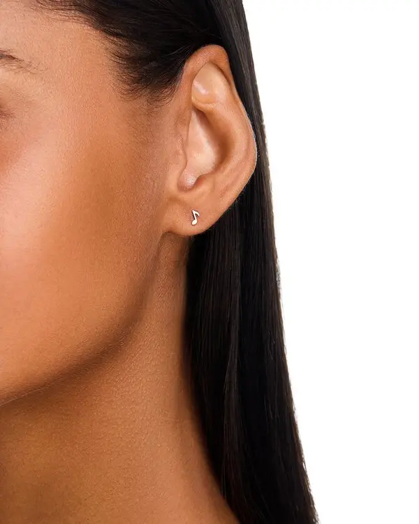 Zoe Chicco 14k Yellow Music Note Single Stud Earring - Gold