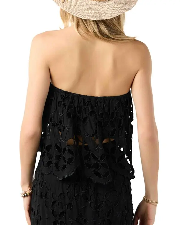 Tiare Hawaii Bora Bora Eyelet Embroidered Strapless Top