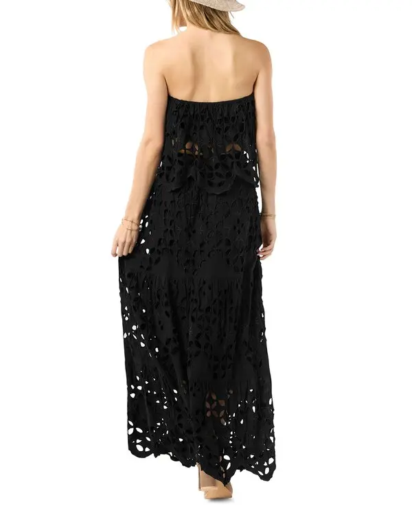 Tiare Hawaii Bora Bora Eyelet Embroidered Strapless Top