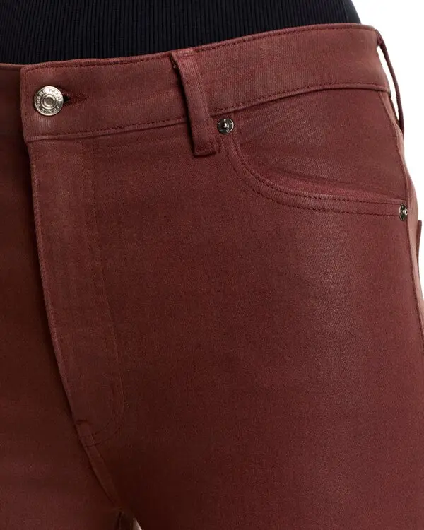 FRAME The Reboot High-rise Coated Jeans - Currant