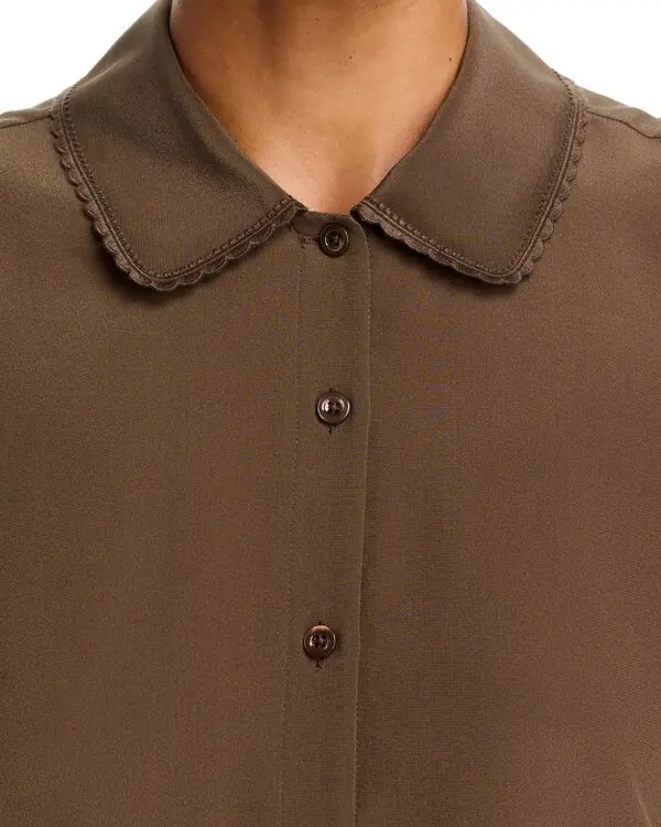 FRAME Silk Puff Sleeve Blouse