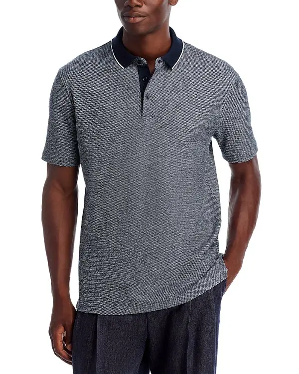 BOSS Mercerized Cotton Polo Shirt - Dark Blue