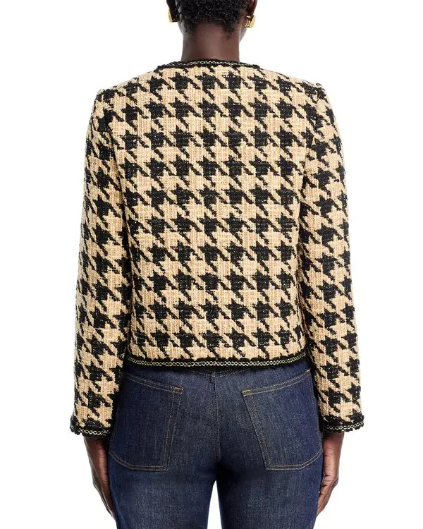 Elie Tahari Juno Tweed Jacket - Houndstooth