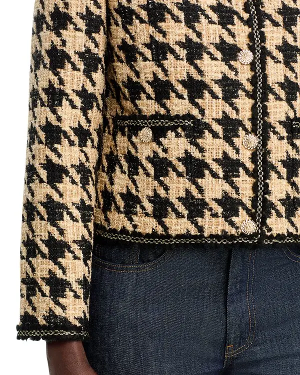 Elie Tahari Juno Tweed Jacket - Houndstooth