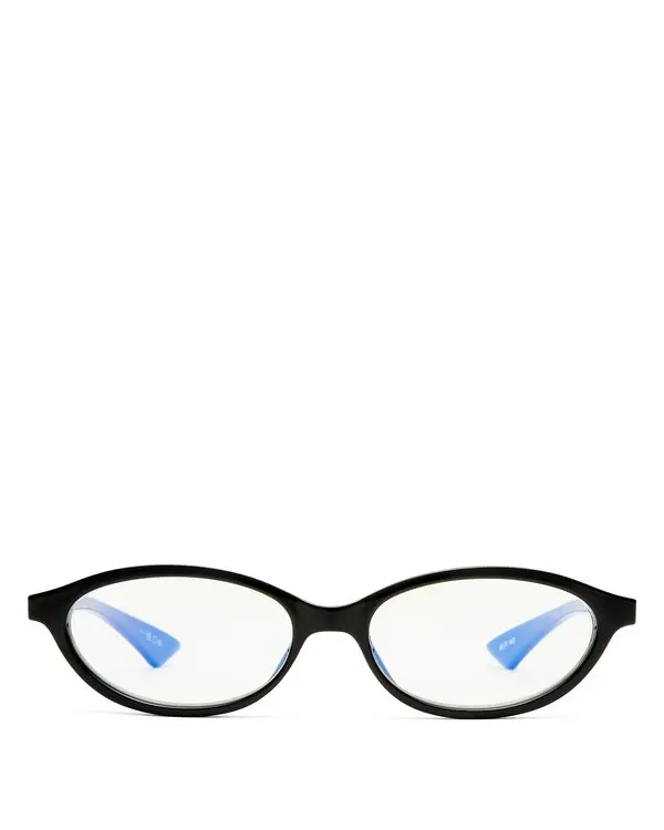 Le Specs Duskfall Oval Blue Light Glasses - Black