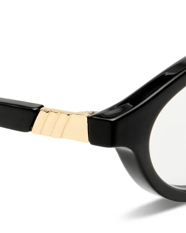 Le Specs Duskfall Oval Blue Light Glasses - Black