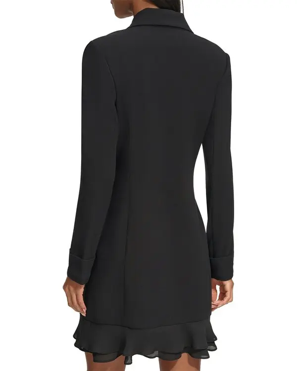 Karl Lagerfeld Paris Double-breasted Jacket Dress - Black