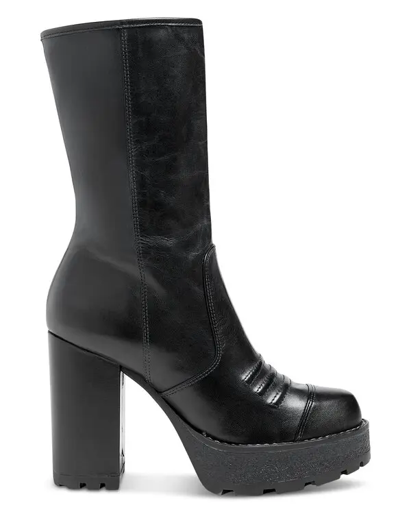 Cinq À Sept Marley Leather Lug Sole Platform Boots