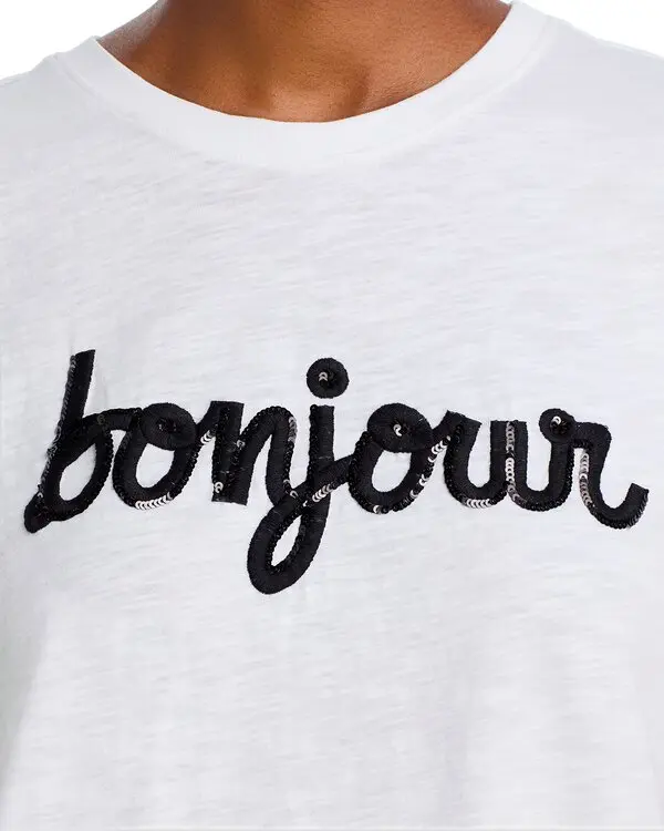 Cinq À Sept Shrunken Fringe Bonjour Tee