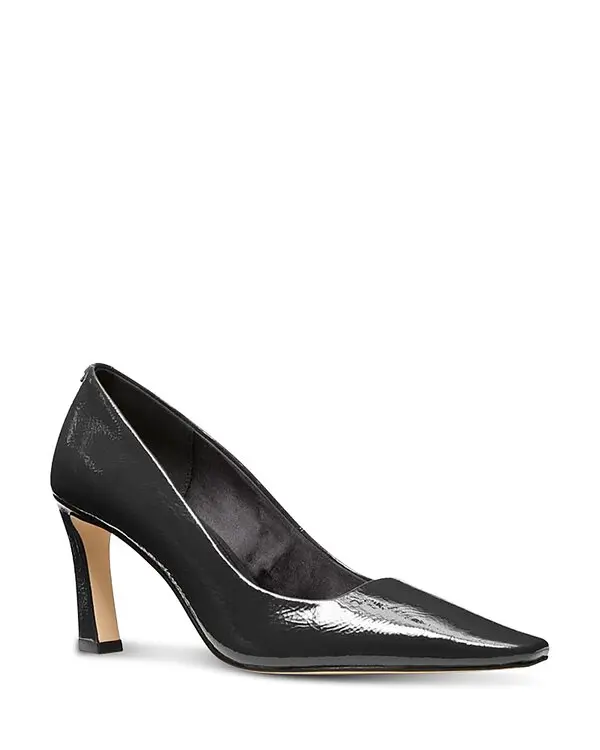 Michael Kors Darrah Soft Crinkle Patent Leather Pumps - Black