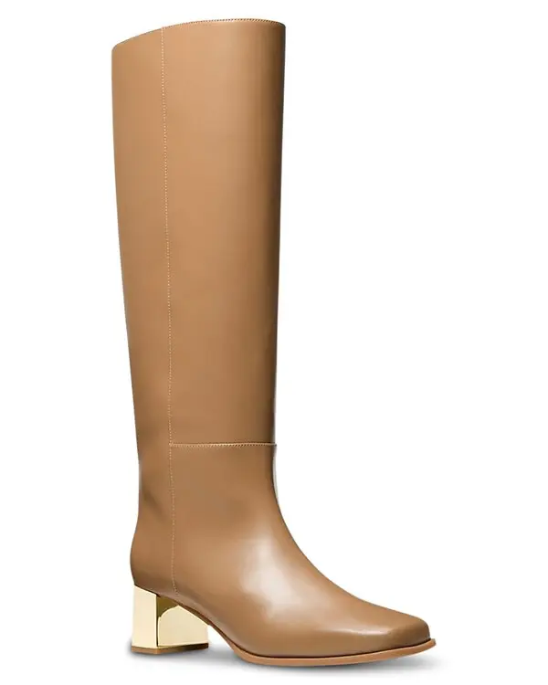 Michael Kors Michael Matilda Leather Tall Boots - Husk