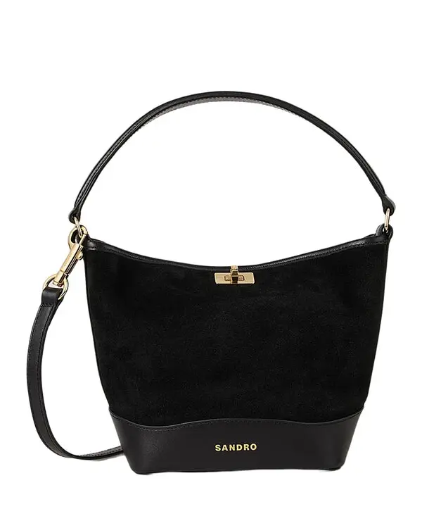 Sandro Tangoso Mini Bucket Bag - Black