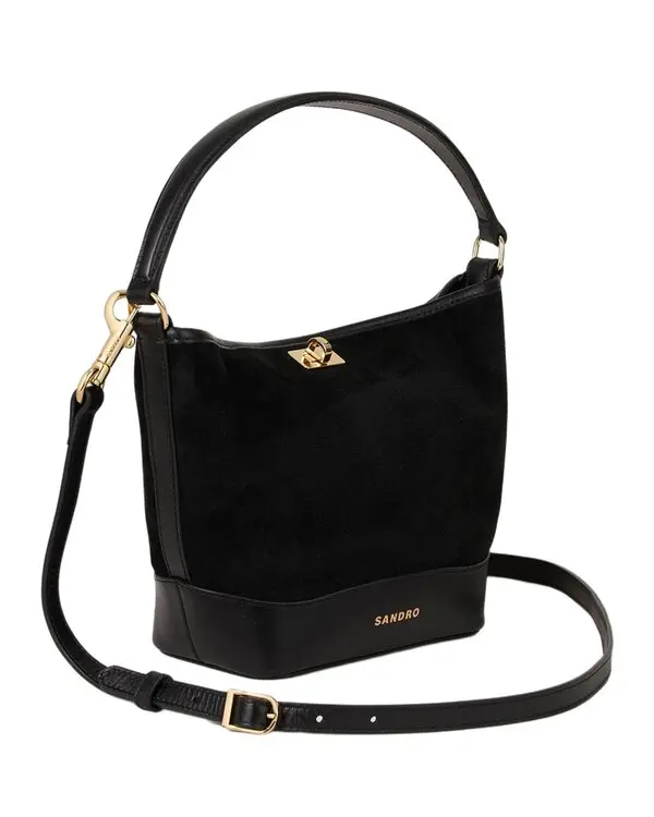 Sandro Tangoso Mini Bucket Bag - Black