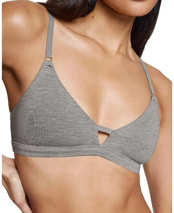 Pepper Supima Cotton Wirefree Bra - Heather Grey
