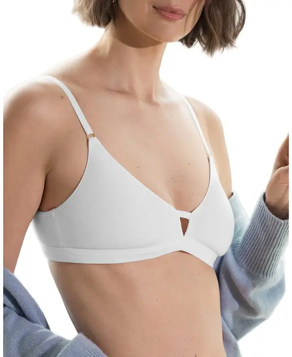 Pepper Supima Cotton Wirefree Bra - White