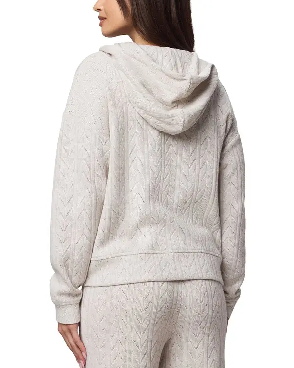 Splendid Sweatersoft Zippered Hoodie - Pale Oak Heather
