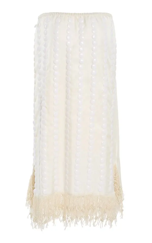 DIOTIMA Coverley Embellished Midi Skirt - Ivory