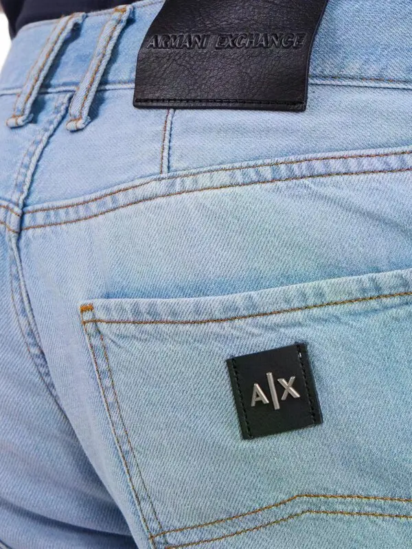 Armani Exchange Logo-patch Denim Shorts