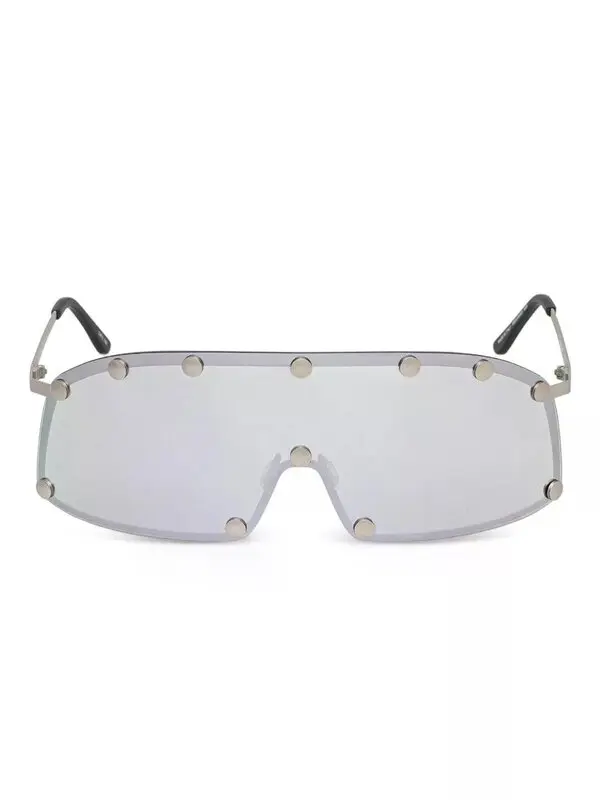 Rick Owens Shielding Mirrored-lens Sunglasses - Silver
