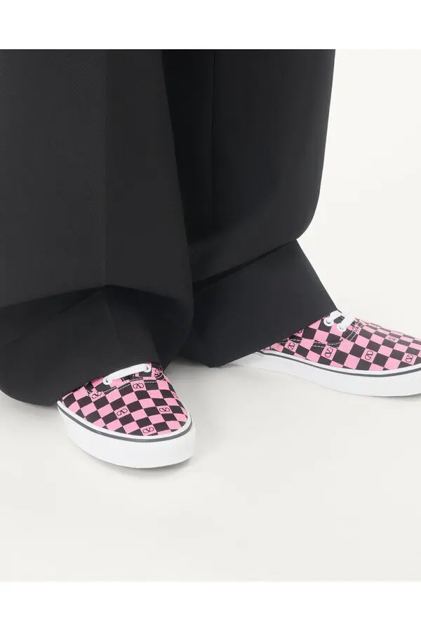 Valentino Garavani And Vans Vlogo Checkerboard Low-top Sneakers - Pink