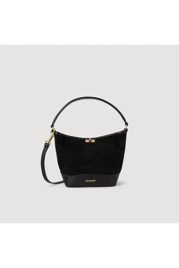 Sandro Tangoso Mini Bucket Bag - Black