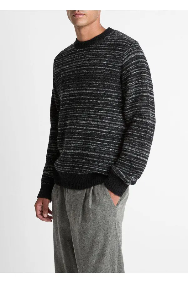 Vince Marled Stripe Merino Wool-blend Sweater