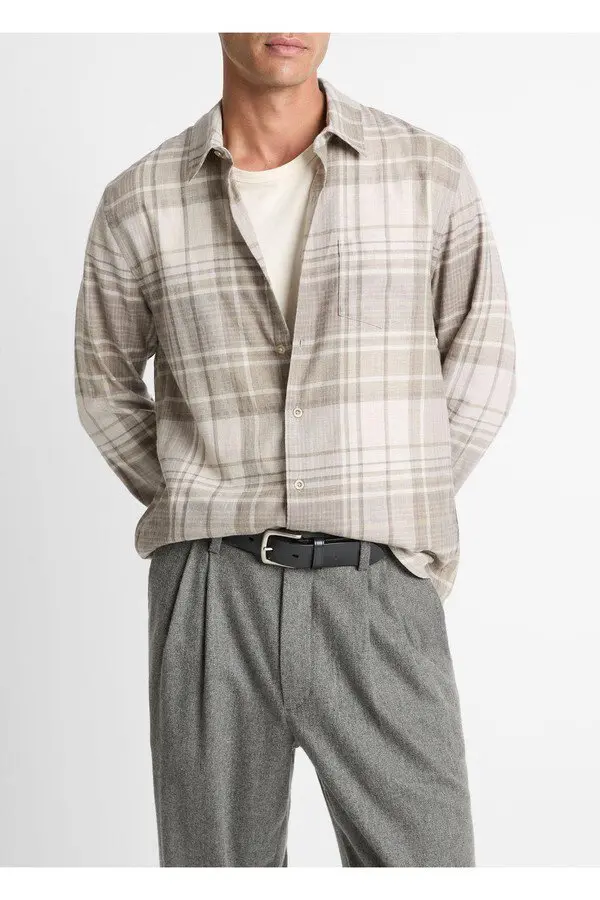 Vince Chilton Plaid Cotton Shirt