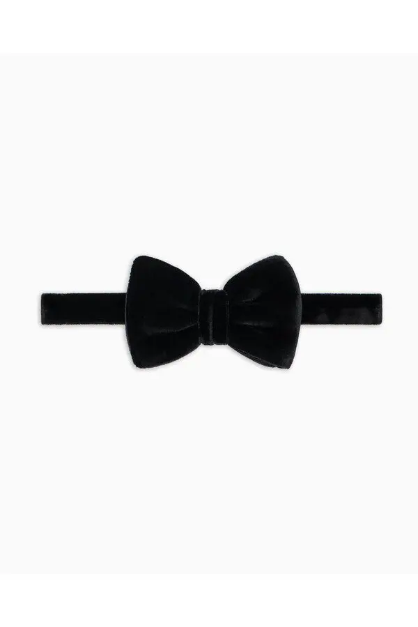 Emporio Armani Velvet Bow Tie - Black