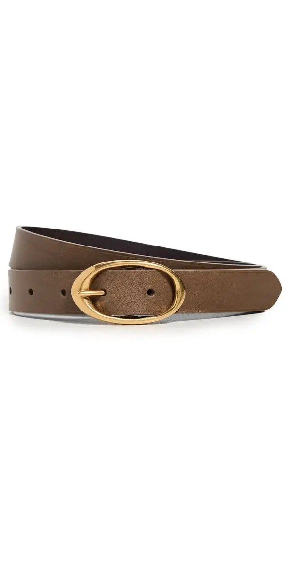 TWP Narrow Leather Belt - Mink