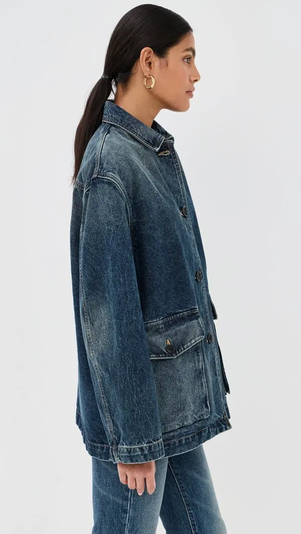 NILI LOTAN Temperance Denim Parka