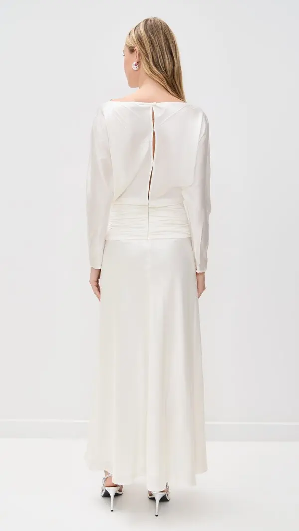 Staud Freda Silk Maxi Dress - Ivory