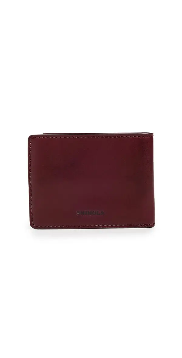 Shinola Vachetta Leather Bifold Wallet - Merlot