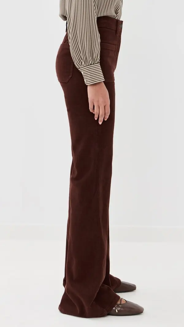 NILI LOTAN Florence Velveteen Pants - Cabernet