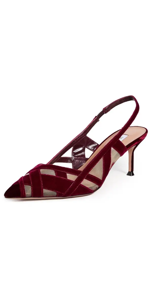 AQUAZZURA Wrap Me Up Sling Sandals 65mm - Merlot