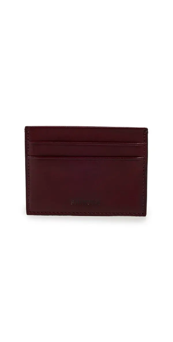 Shinola Vachetta Leather Card Case - Merlot