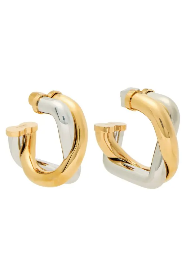Jacquemus Les Doppio Two-tone Hoop Earrings - Gold